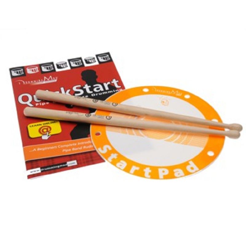 QuickStart® Set - Snare Drum Tutor + Sticks + Pad | Kilts & More